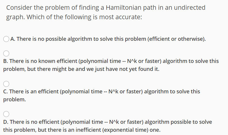Solved Consider the problem of finding a Hamiltonian path in | Chegg.com