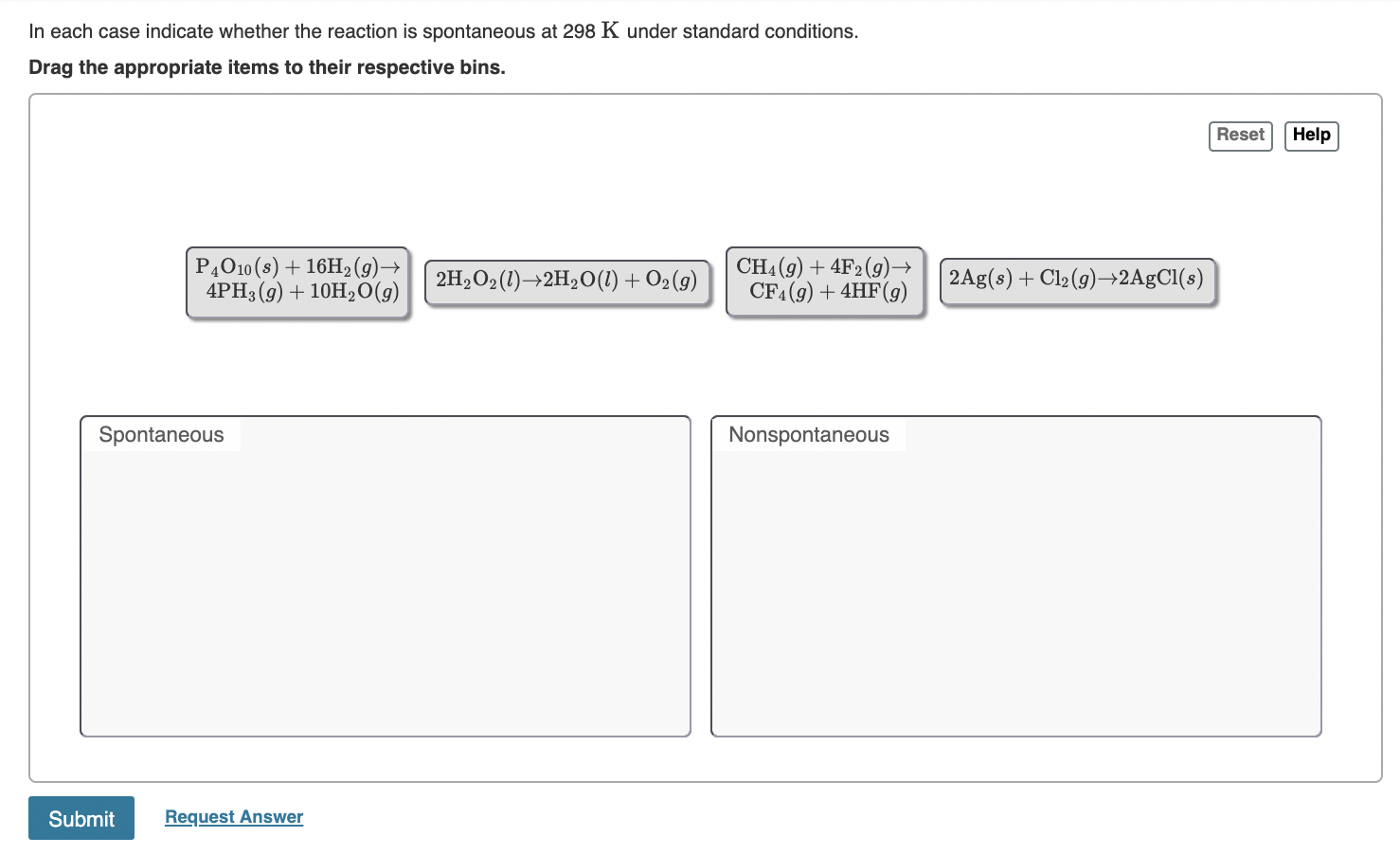 Solved In each case indicate whether the reaction is | Chegg.com