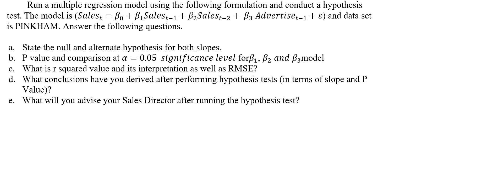 Solved Run a multiple regression model using the following | Chegg.com