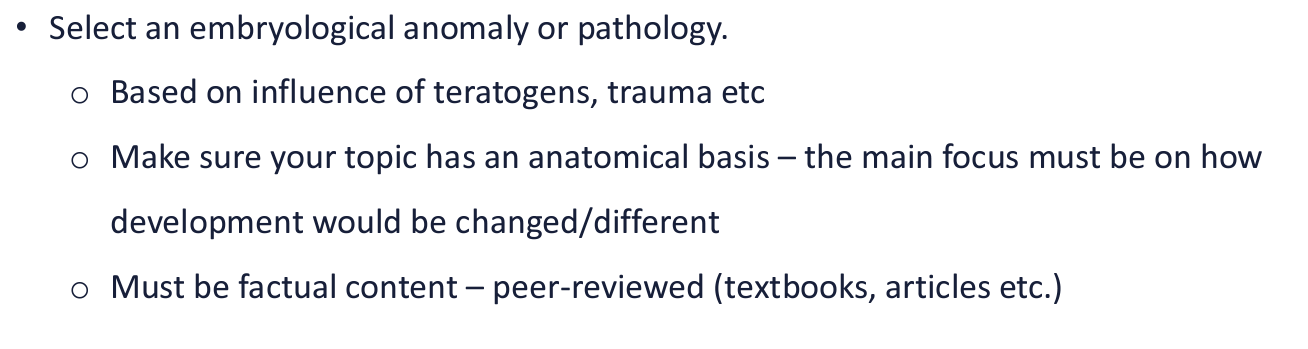 Solved Select an embryological anomaly or pathology.Based on | Chegg.com