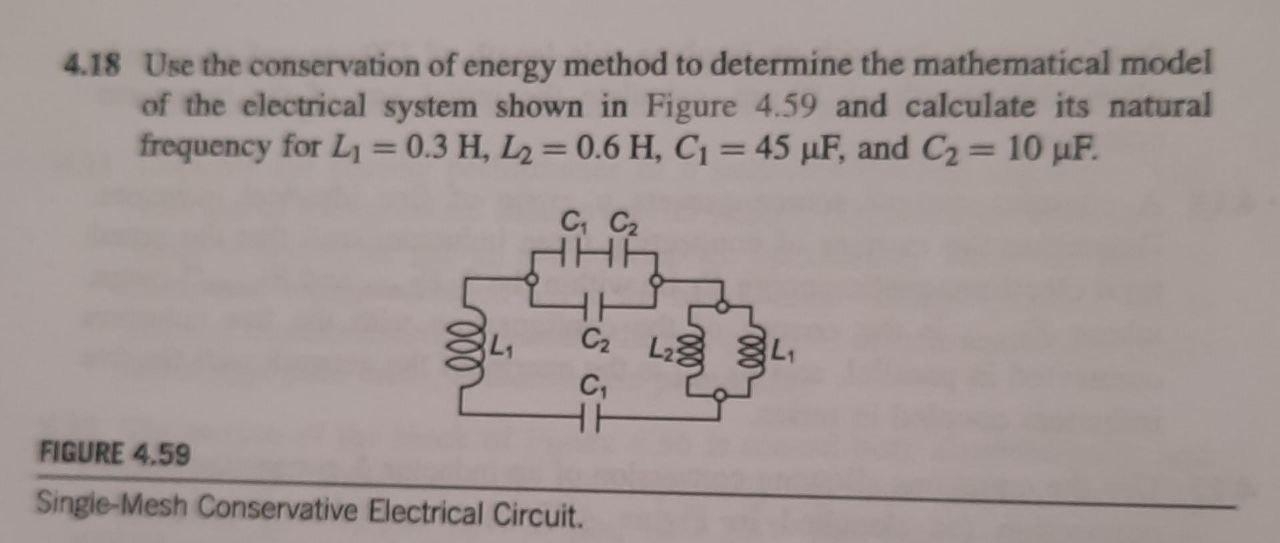 Solved 4.18 Use the conservation of energy method to | Chegg.com