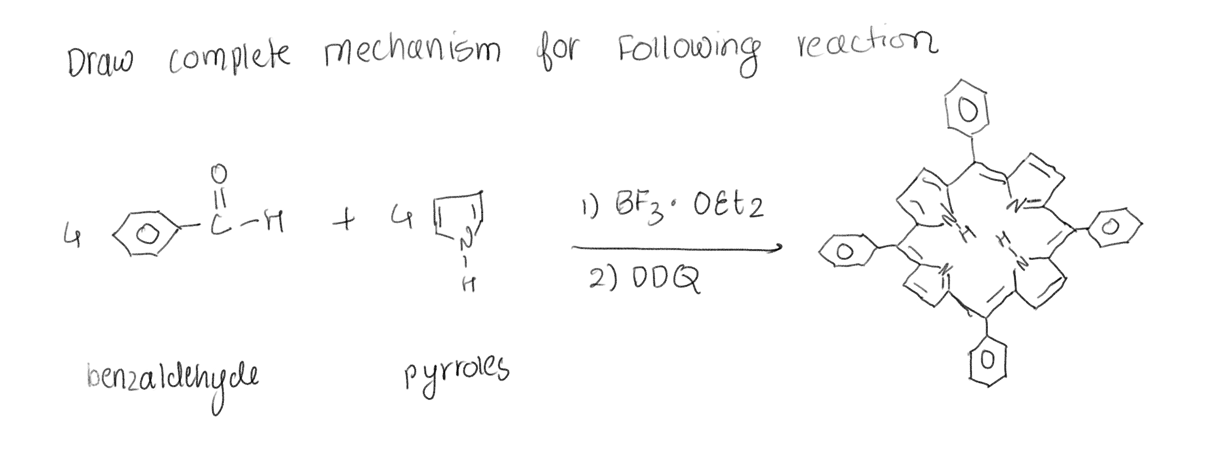 Solved Draw complete mechanism for following reaction | Chegg.com