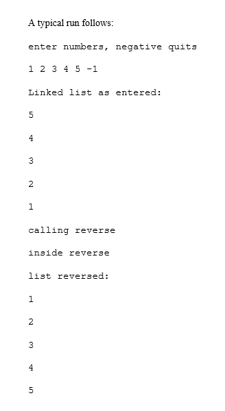 Solved Programming Project 1: Reverse Nodes Write a void | Chegg.com