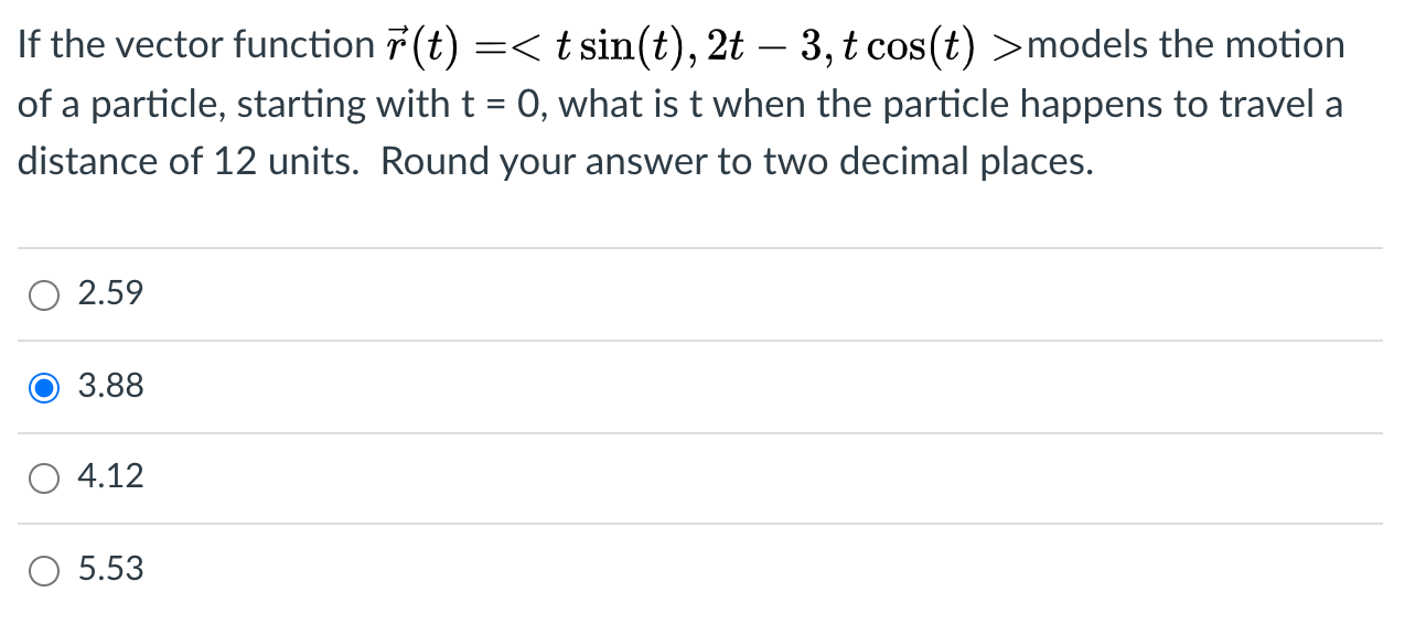 Solved If the vector function F(t)