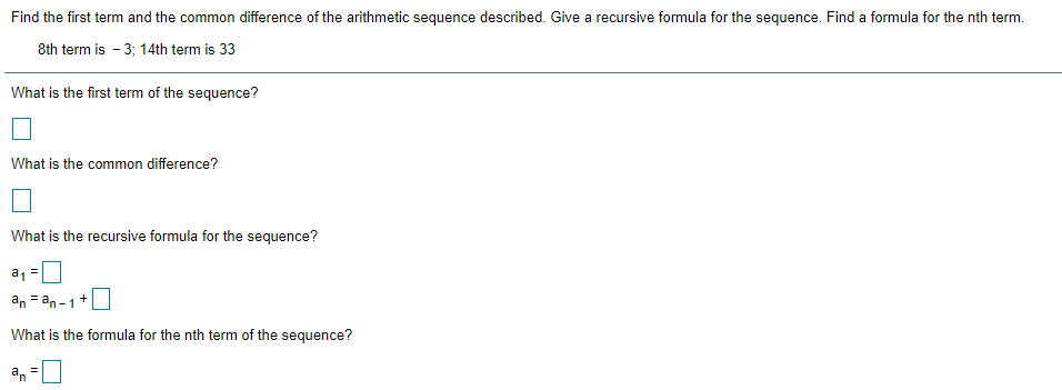 Solved Find the first term and the common difference of the | Chegg.com