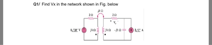 Solved Q1/ Find Vx in the network shown in Fig. below | Chegg.com