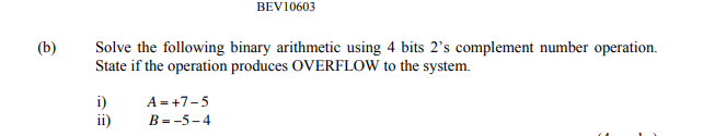 Solved Q2 (a) Define binary 2's complement number format. | Chegg.com