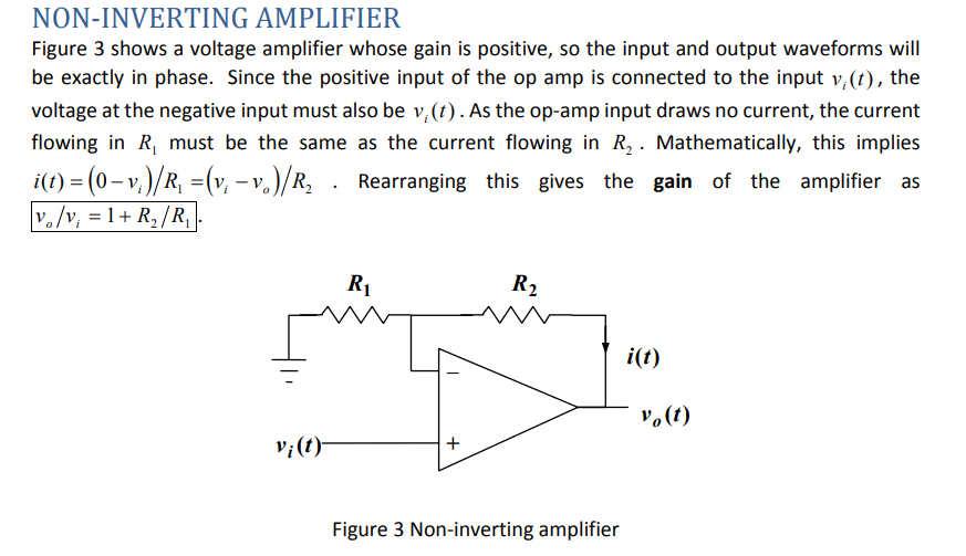 Solved for this figure 2. Examine the non‐inverting | Chegg.com