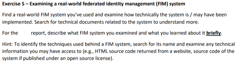 Solved Exercise 5 - Examining a real-world federated | Chegg.com