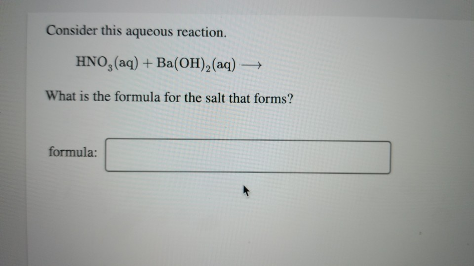 Solved Consider this aqueous reaction. HNO3(aq) + | Chegg.com