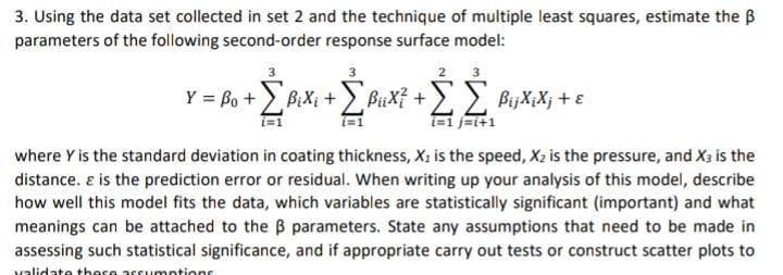 Solved 3. Using the data set collected in set 2 and the | Chegg.com
