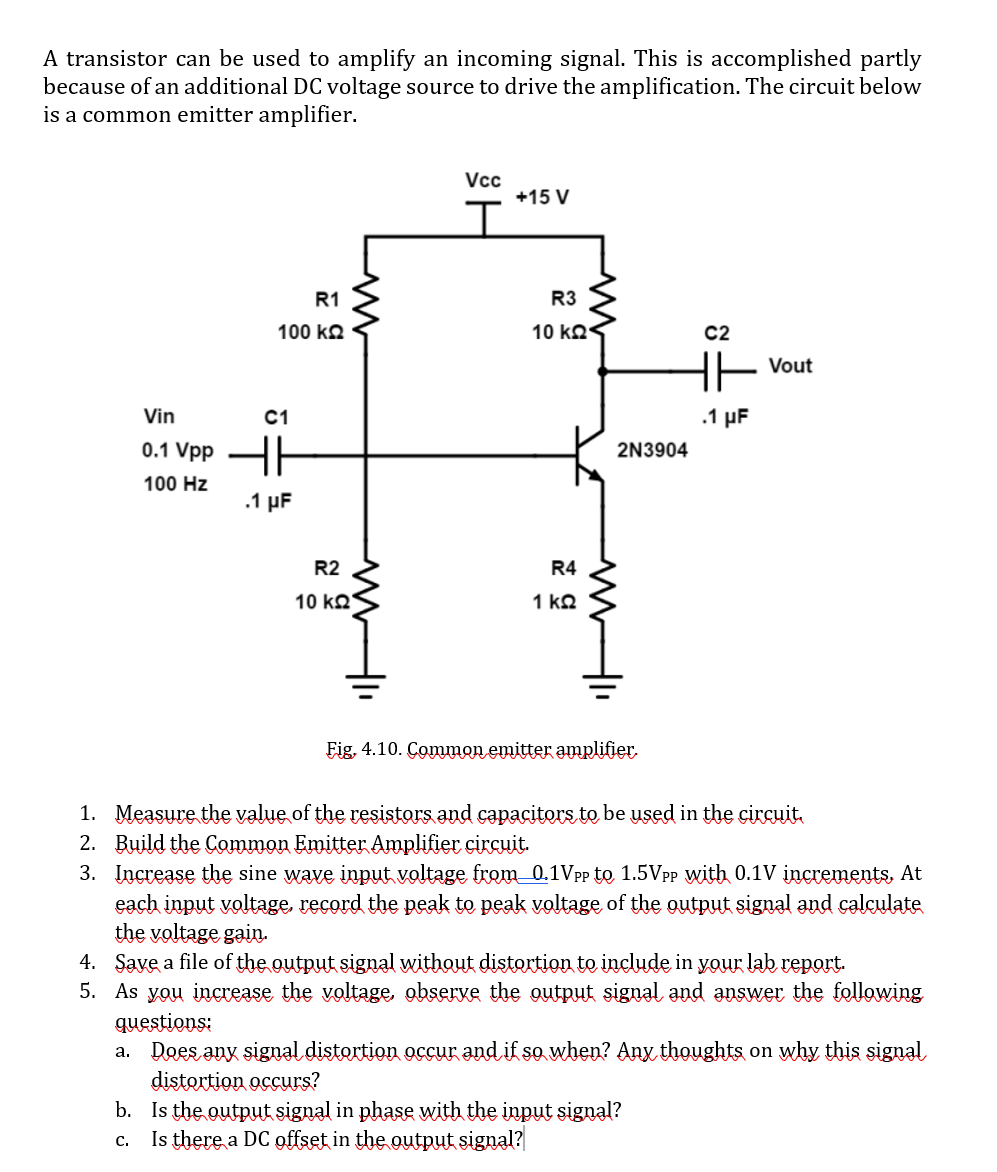 Solved A transistor can be used to amplify an incoming | Chegg.com