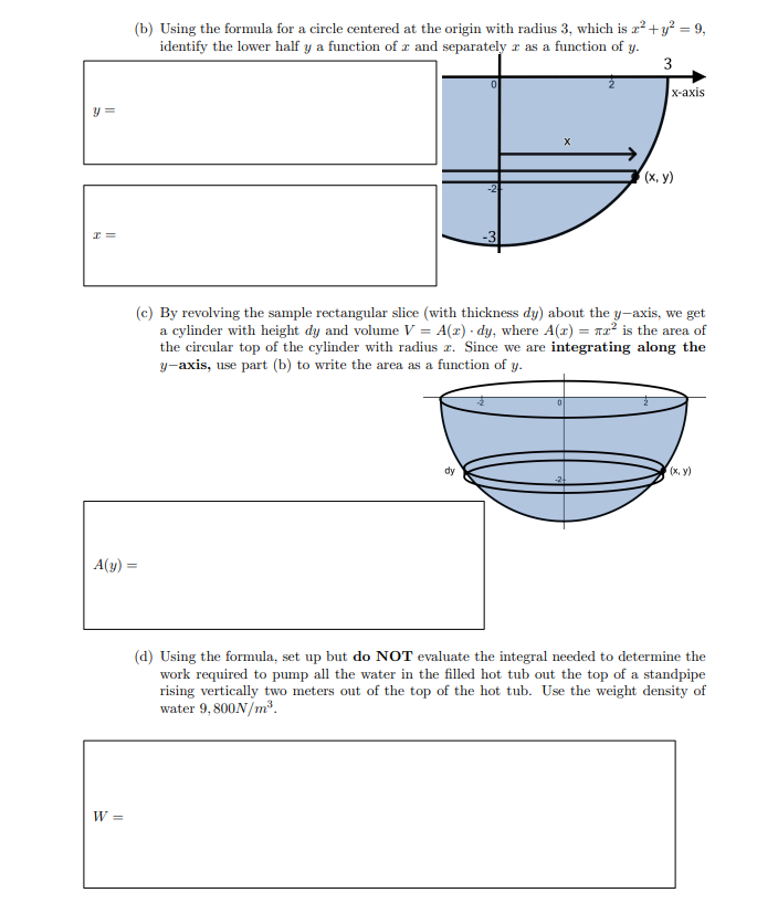 Solved (b) ﻿Using the formula for a circle centered at the | Chegg.com
