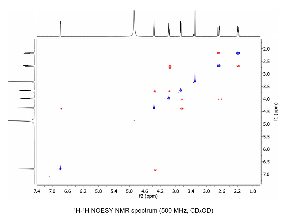 Solved 1H, 13C, COSY, HSQC, and NOESY NMR spectra of | Chegg.com