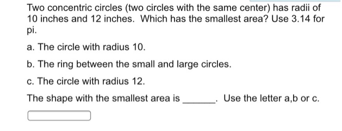 Solved Two concentric circles (two circles with the same | Chegg.com