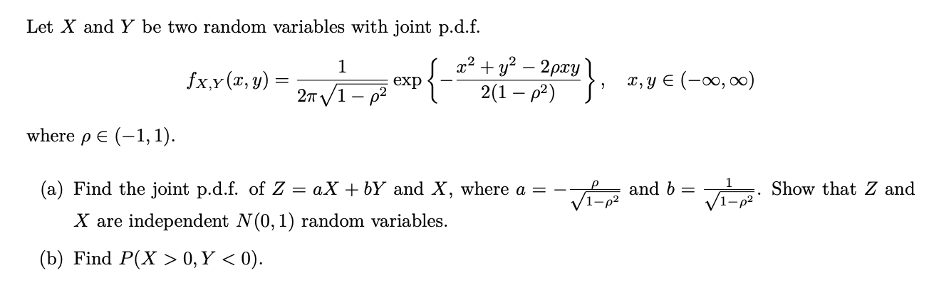 Solved Let x ﻿and Y ﻿be two random variables with joint | Chegg.com