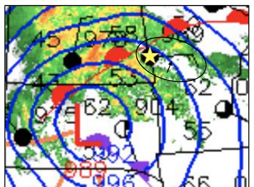 Solved The wind barb is there i circled the entire thing and | Chegg.com