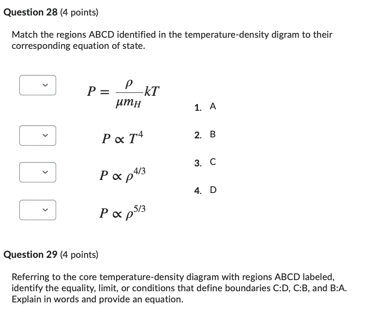 Solved Refer to this figure of the core temperature-density | Chegg.com