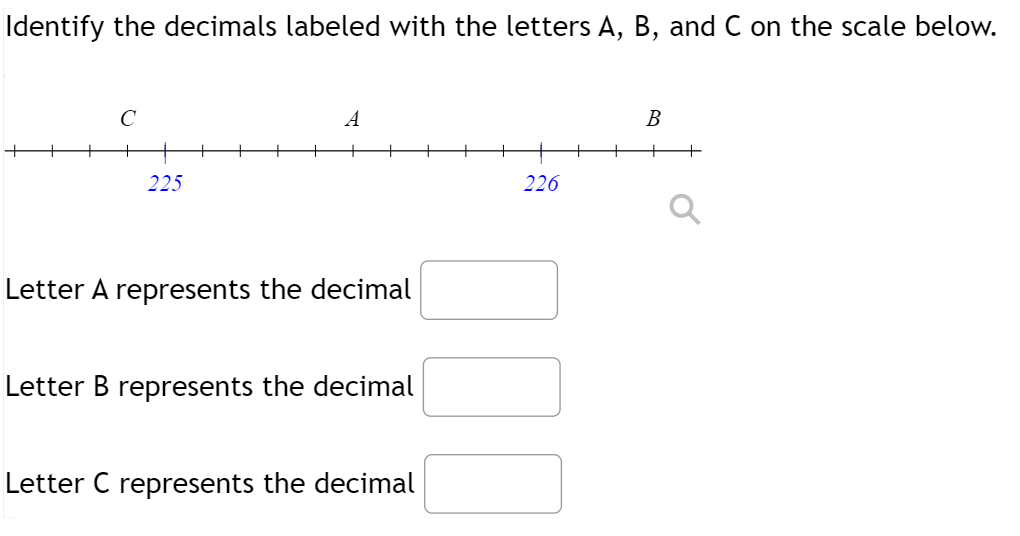 Solved Identify the decimals labeled with the letters A, B, | Chegg.com
