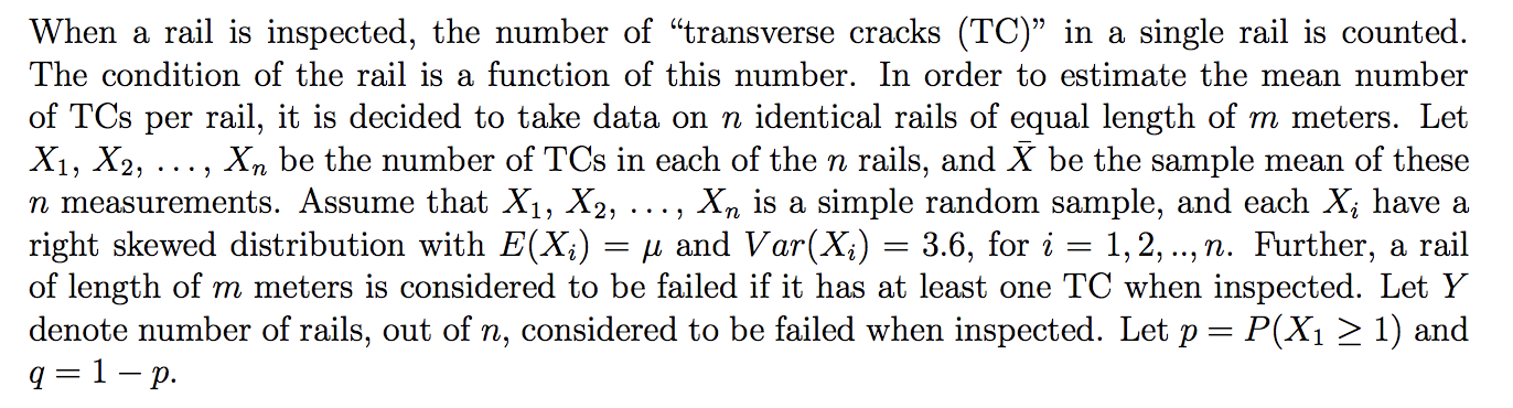 Solved When a rail is inspected, the number of “transverse | Chegg.com