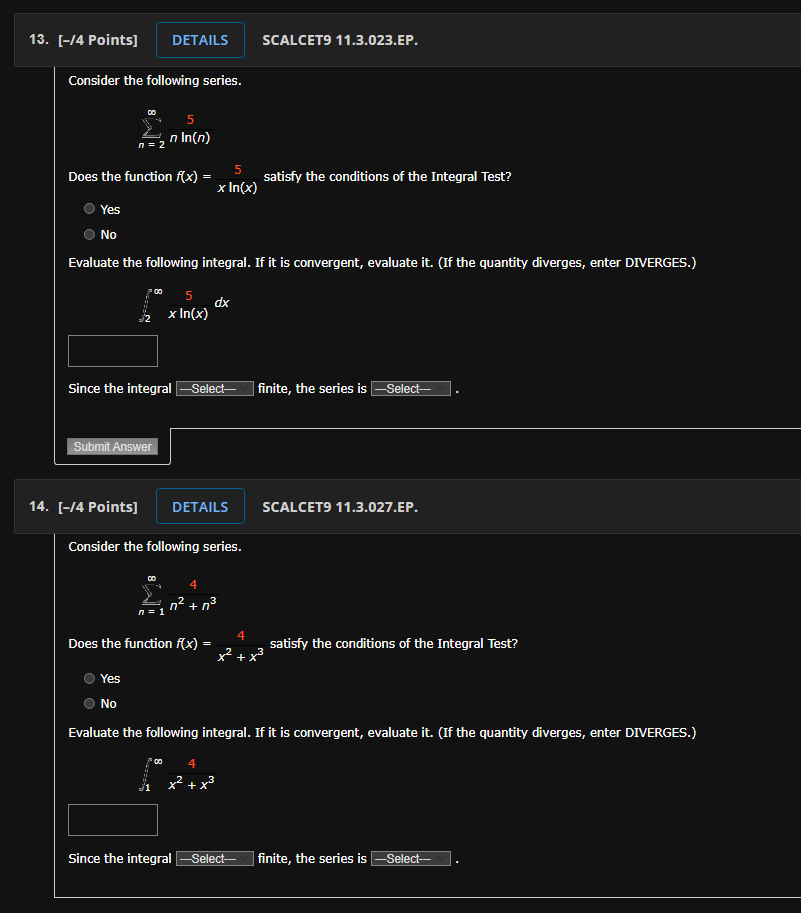 Solved 13. [-14 Points] DETAILS SCALCET9 11.3.023.EP. | Chegg.com