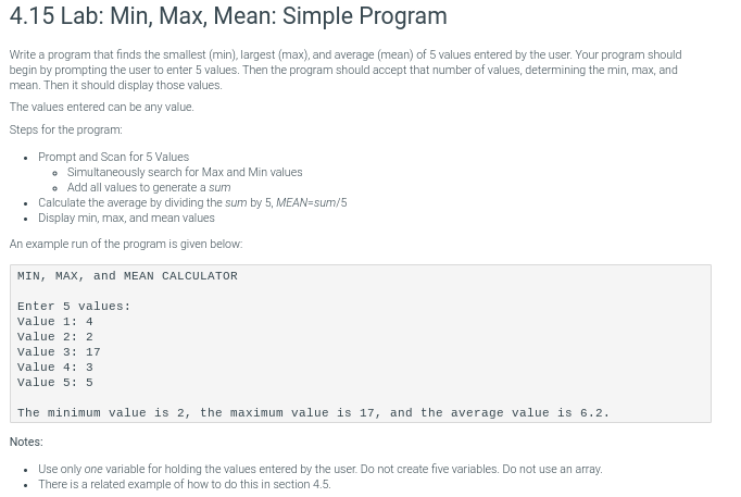 Solved How Do I Change My Code So That The Max And Min Va