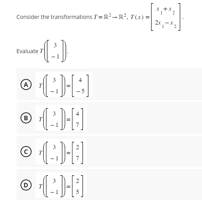 Solved Consider the transformations | Chegg.com