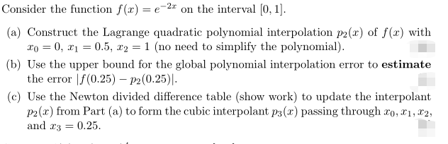Solved Consider the function f(x) = -21 on the interval [0, | Chegg.com