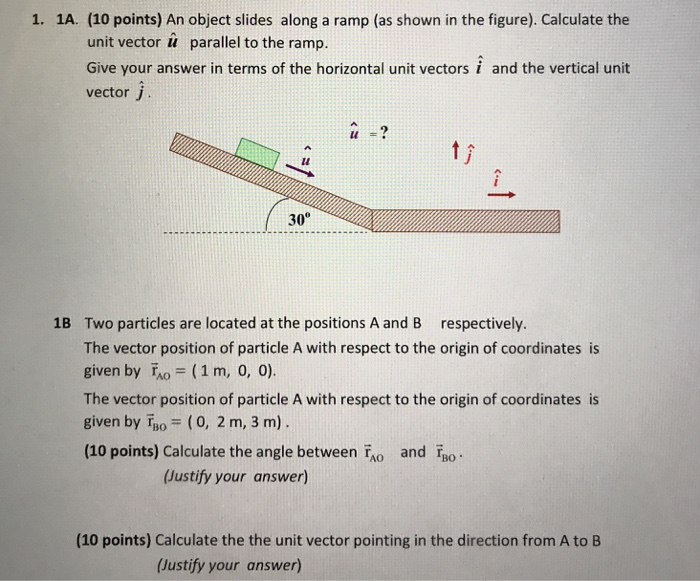 Solved A. An object slides along a ramp (as shown in the | Chegg.com