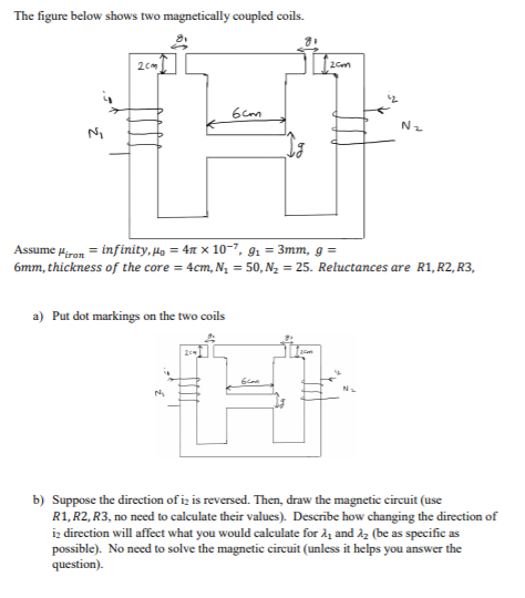 Solved The figure below shows two magnetically coupled | Chegg.com