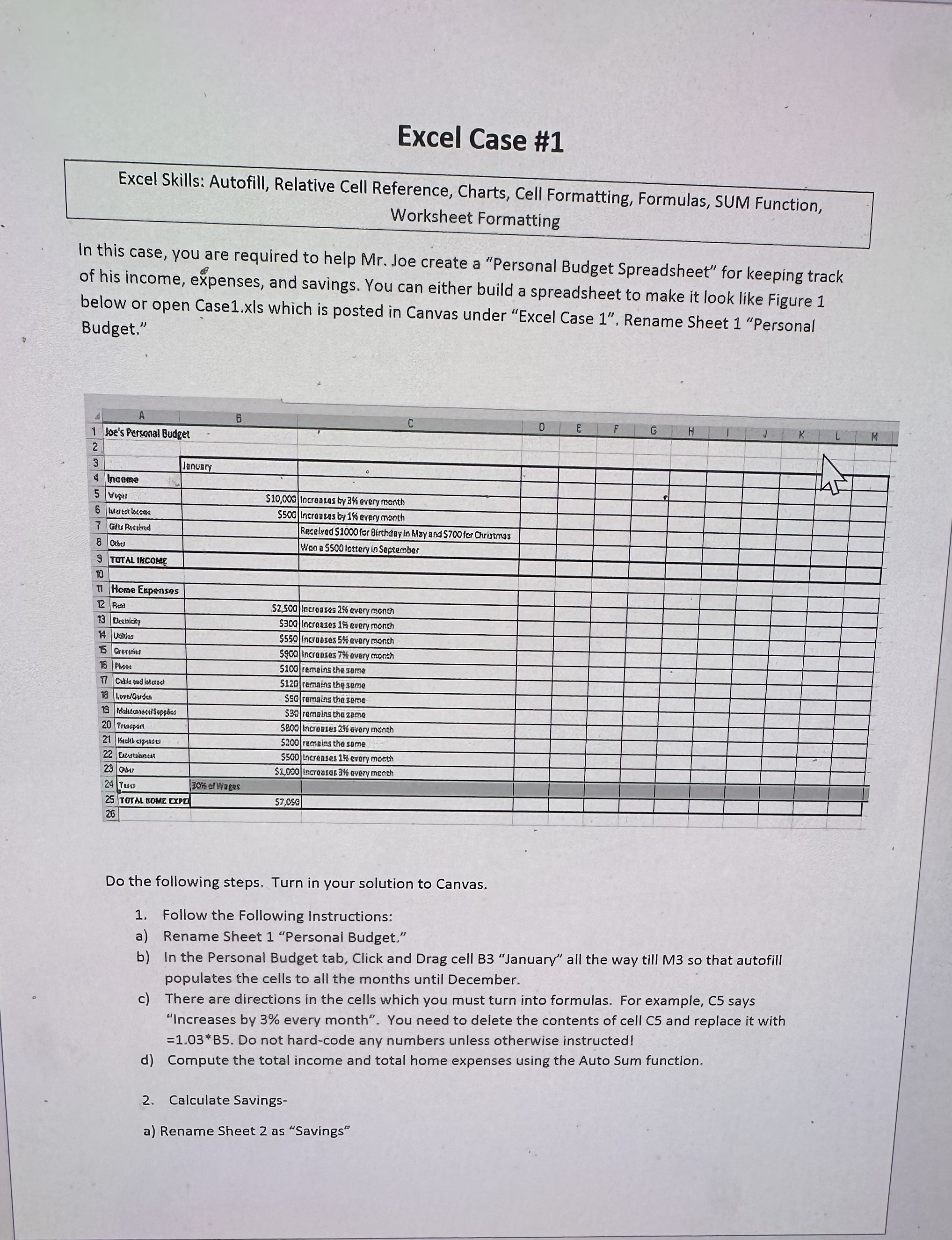 Excel Skills Autofill Relative Cell Reference 6945