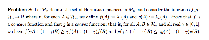 Solved Problem 8: Let Hn denote the set of Hermitian | Chegg.com