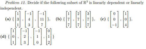 Solved Problem 12. Decide if the following subset of R3 is | Chegg.com