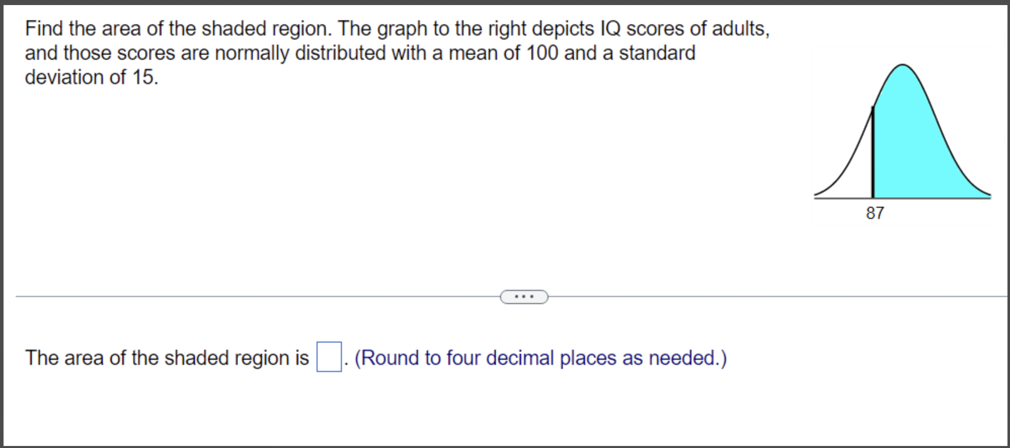 Solved Find the area of the shaded region. The graph to the | Chegg.com
