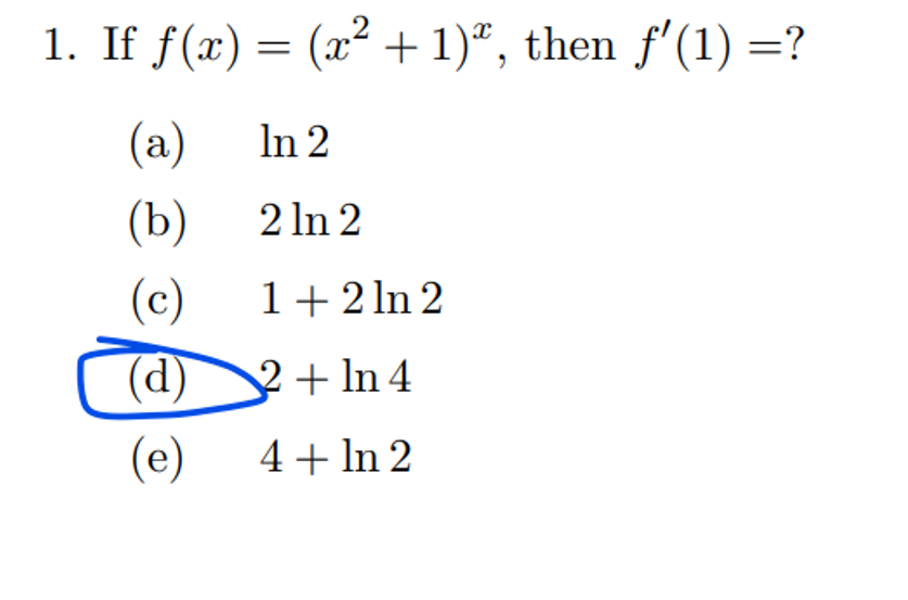 Solved If f(x)=(x2+1)x, ﻿then | Chegg.com