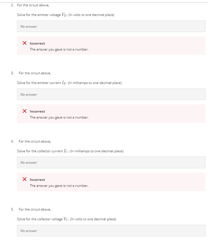 Solved 1. VCC RC RB2 VC VB Q1 VE RB1 RE1 The dc bias circuit | Chegg.com