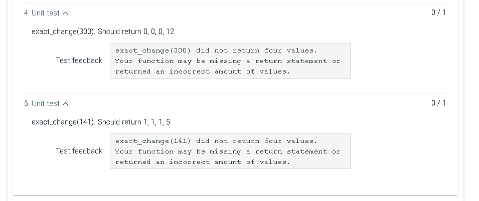 Solved Define a function called exact change that takes the | Chegg.com
