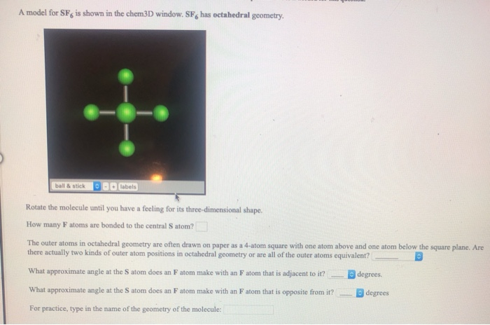 Solved Please note that "geometry" refers to the molecular | Chegg.com