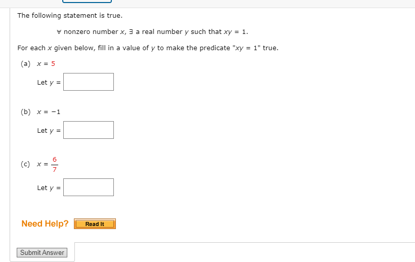 Solved The following statement is true. nonzero number x, 3 | Chegg.com