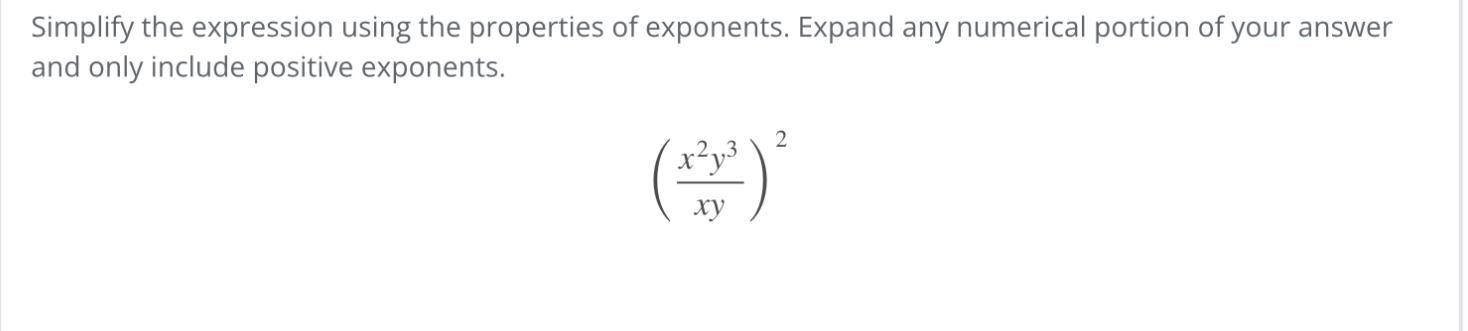 Solved Simplify the expression using the properties of | Chegg.com