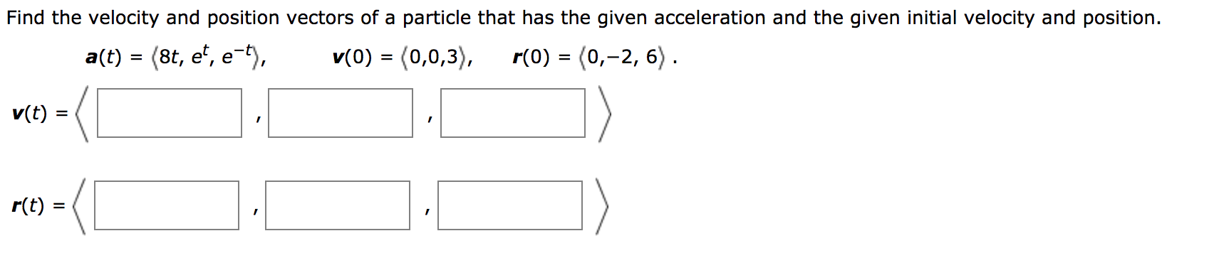 Solved Find the velocity and position vectors of a particle | Chegg.com