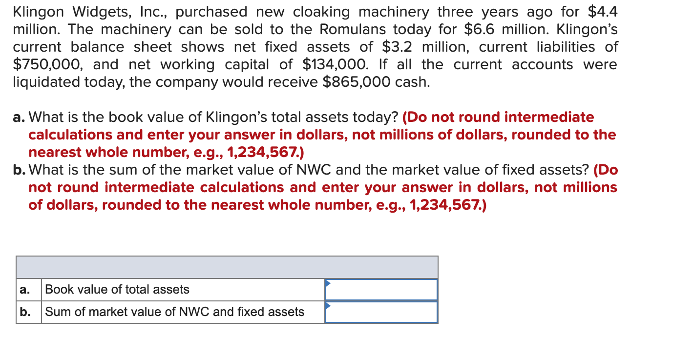 Solved Klingon Widgets, Inc., purchased new cloaking | Chegg.com