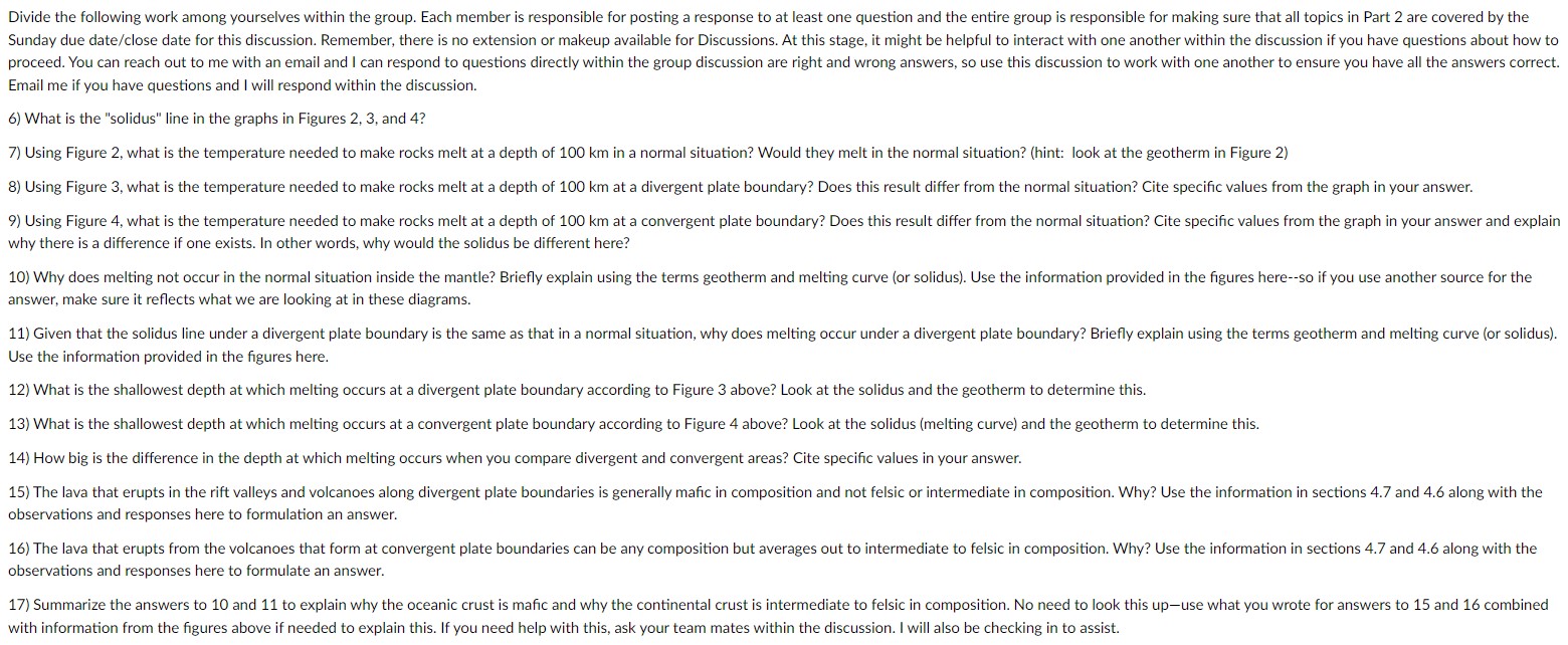 Solved gneous Rocks and Partial Melting Discussion - Second | Chegg.com