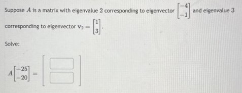 Solved Suppose A is a matrix with eigenvalue 2 corresponding | Chegg.com