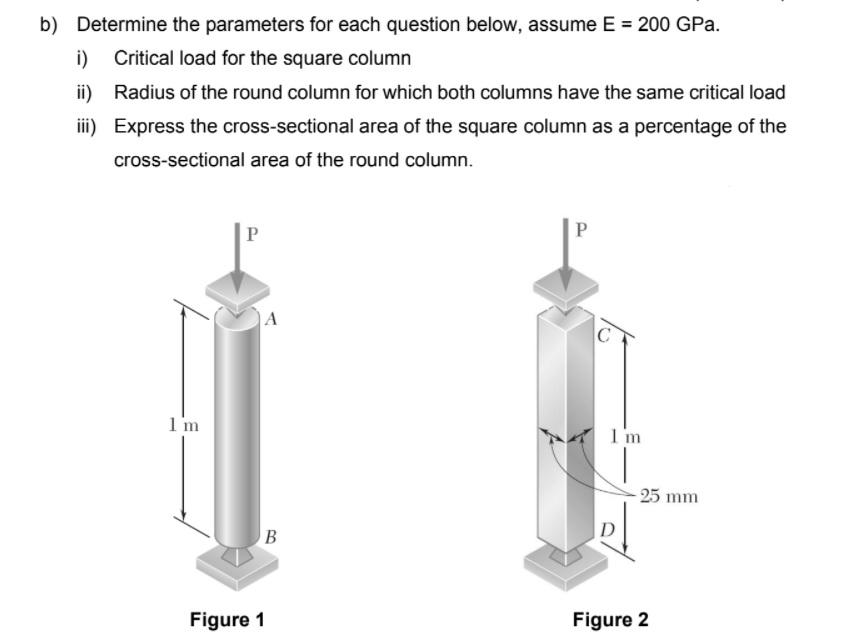 Solved b) Determine the parameters for each question below, | Chegg.com