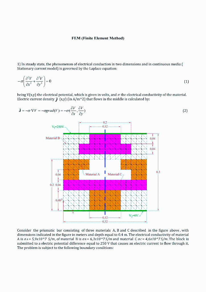FEM (Finite Element Method) 1) In steady state, the | Chegg.com