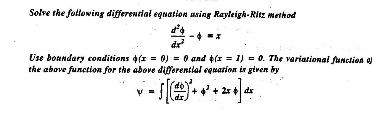 Solved Solve the following differential equation using | Chegg.com