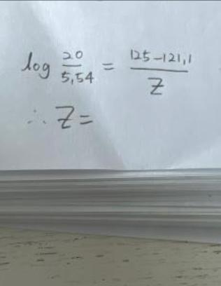 Solved 20 5,54 :. Z = log 125-121,1 Z | Chegg.com