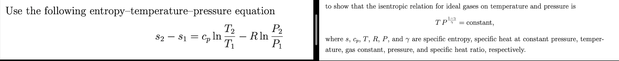Solved Use the following entropy-temperature-pressure | Chegg.com