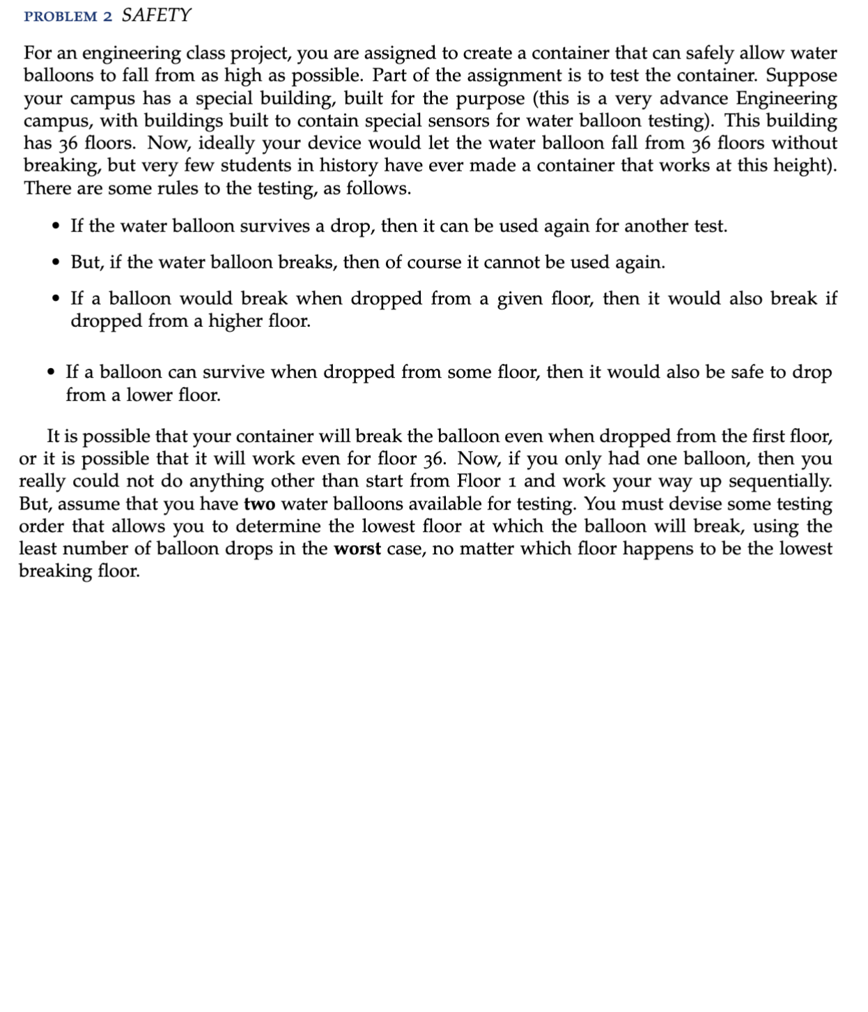 Solved Problem 2 safetyfor An Engineering Class Project